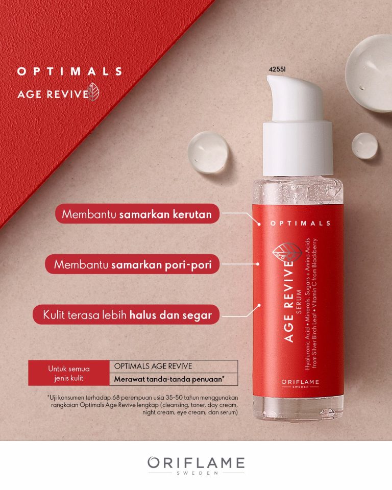 Serum Terbaik Hilangkan Tanda Penuaan | Oriflame Optimals Age Revive Serum